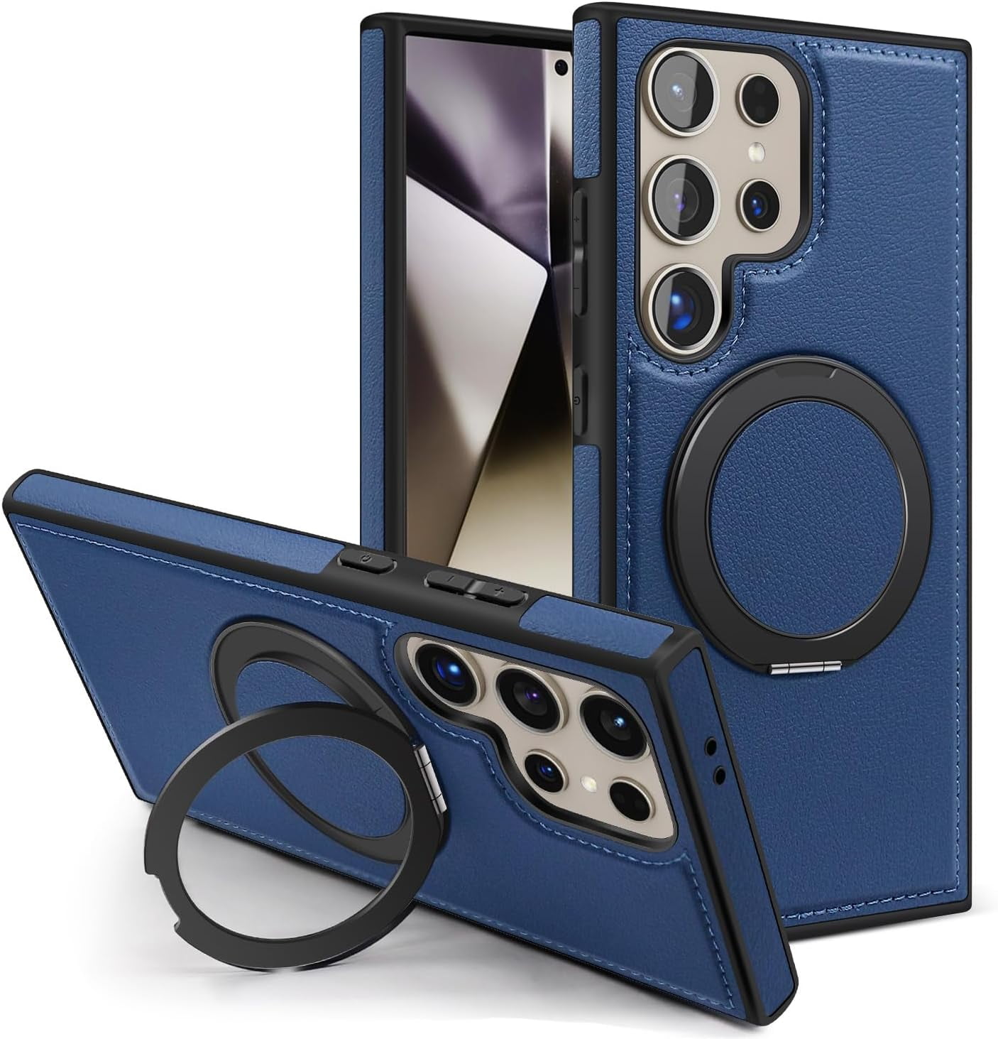 MYKOMI for Samsung Galaxy S24 Ultra Case Leather Magnetic [Compatible ...