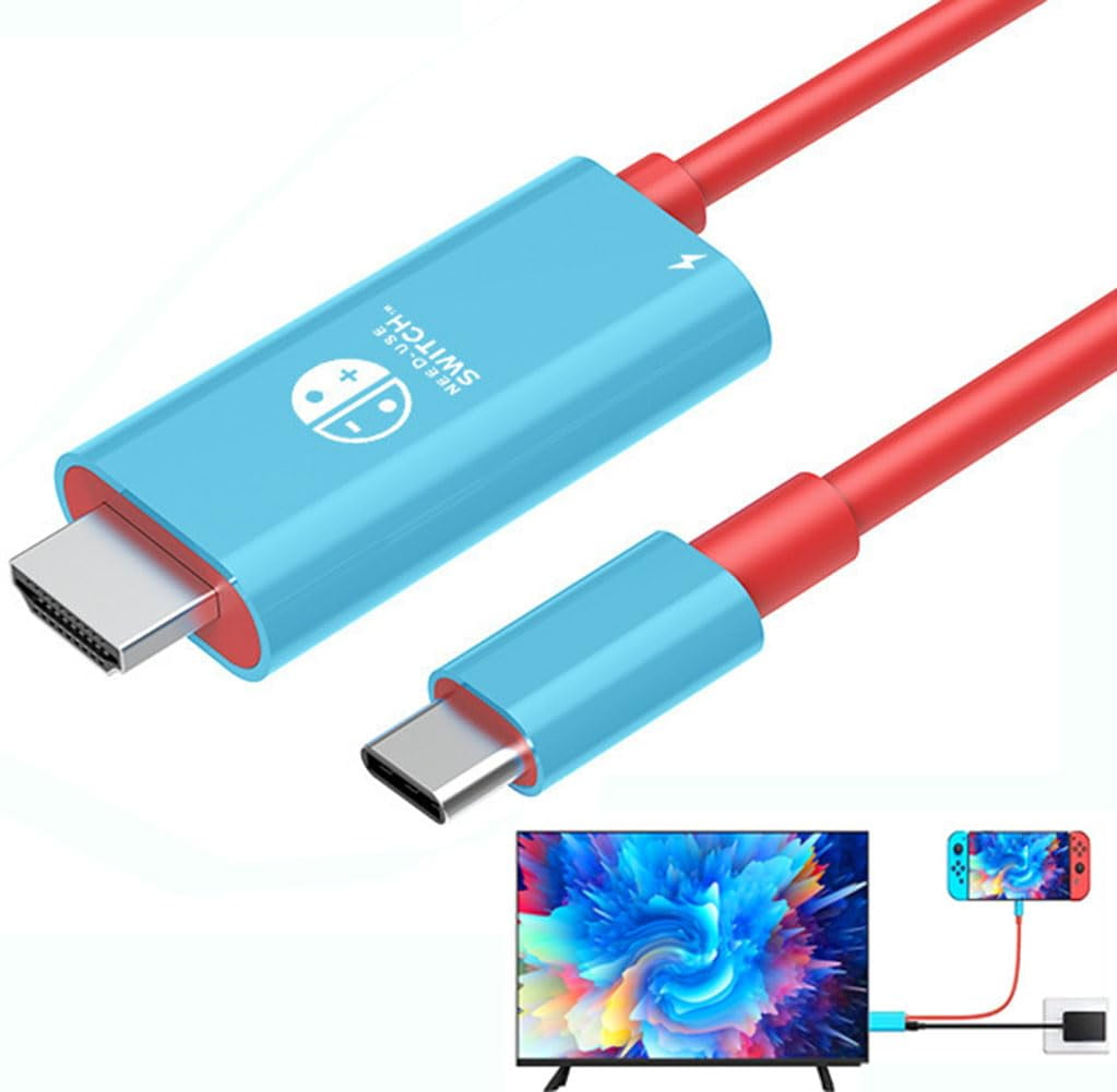 MYKOMI Switch Dock Cable for Nintendo Switch/OLED, 6.6FT USB C to HDMI ...