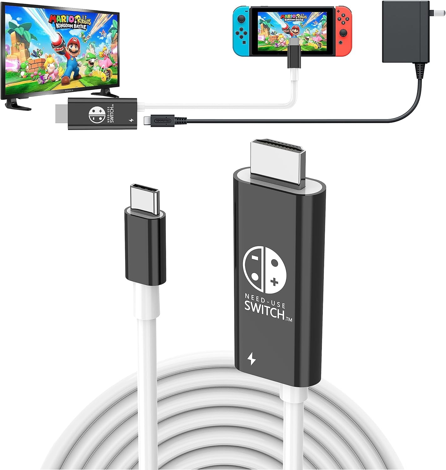MYKOMI Switch Dock for Nintendo Switch OLED, 2 in 1 TV Adapter with 4K ...