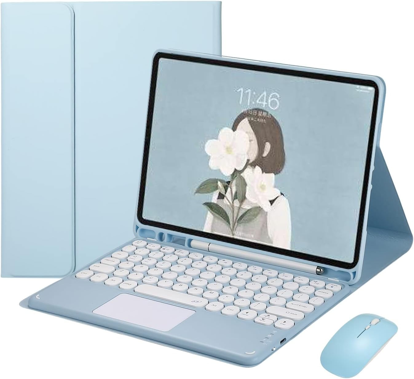 MYKOMI Touch Keyboard Mouse for Galaxy Tab A7 10.4 inch 2020 Model (SM ...