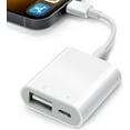 MYKOMI USB Adapter for iPhone iPad, iPhone to USB Adapter with Charging ...