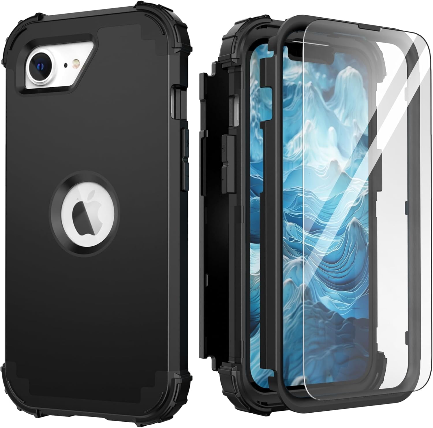 MYKOMI for iPhone 16e Case with Screen Protector(2025),Case for iPhone ...