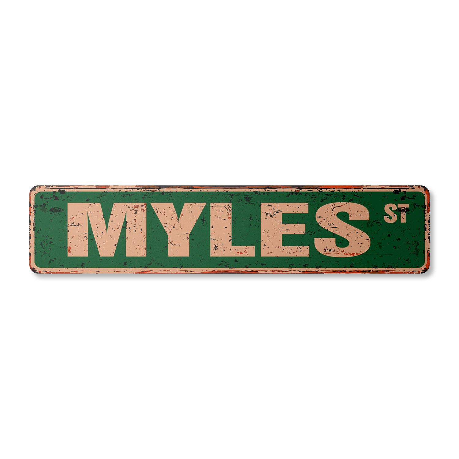 MYLES Vintage Plastic Street Sign Childrens Name Room Sign | Indoor ...