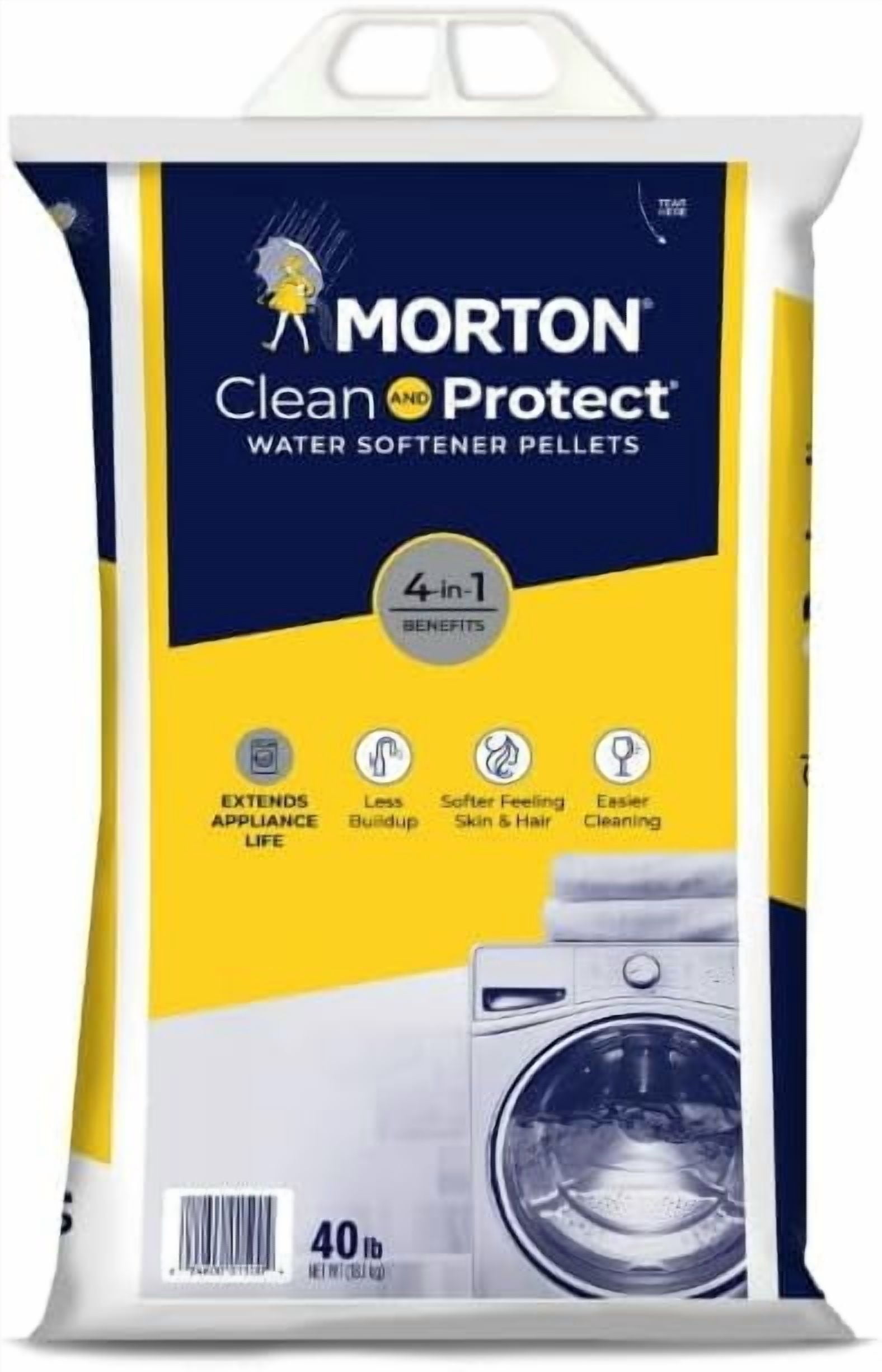 MYNERK Morton Clean and Protect Water Softener Salt Pellets, 40 LB Bag ...