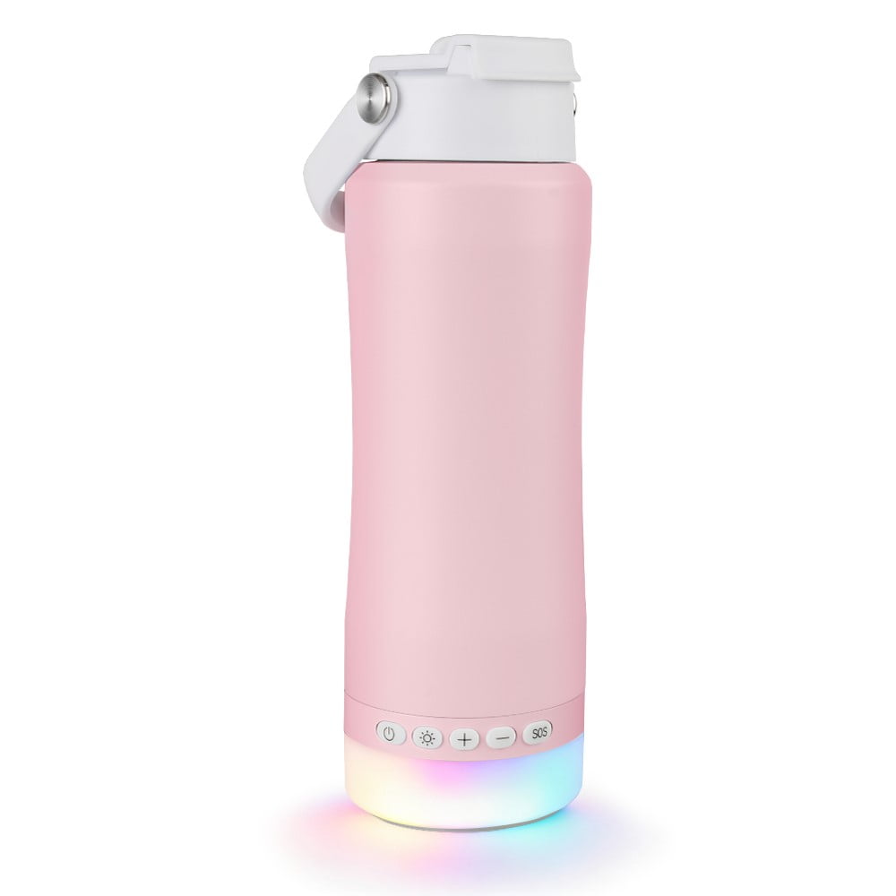 MYONAZ 2-in-1 LED Light Up Water Bottle, 18oz Insulated Stainless Steel ...