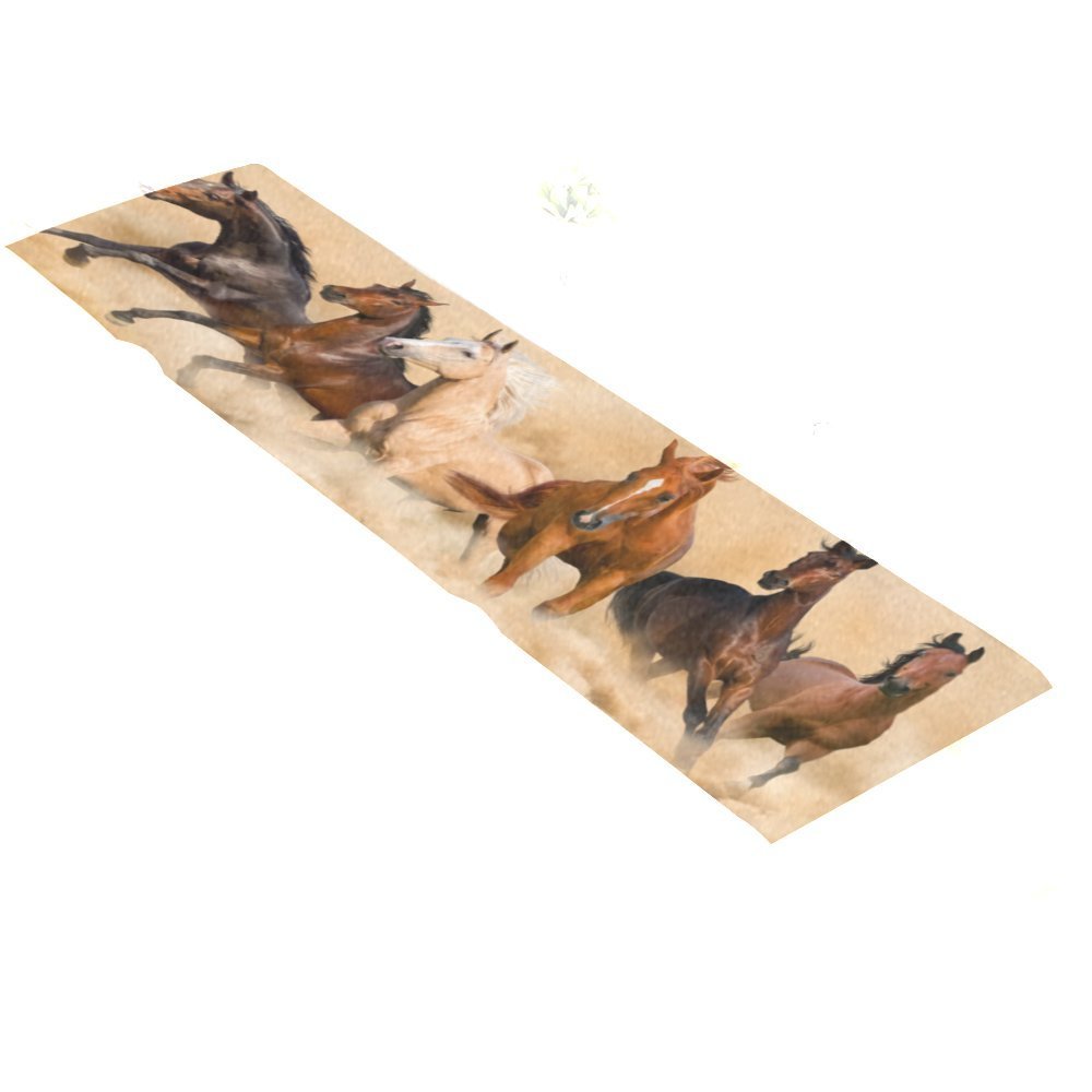 MYPOP Running Horse Table Runner Home Decor 16x72 Inch, Horse Herd ...