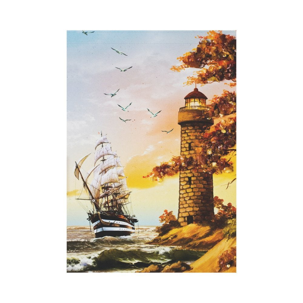 MYPOP Sunset Beach Old Lighthouse Garden Flag Outdoor Banner 28 x 40 ...