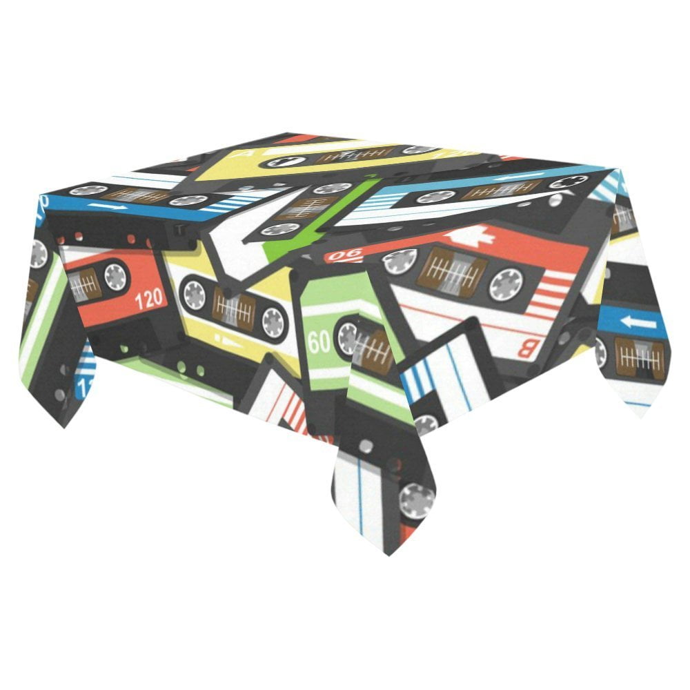 MYPOP Tablecloth Cover Music Tape Home Decor 52x70 Inch, Musical Theme ...