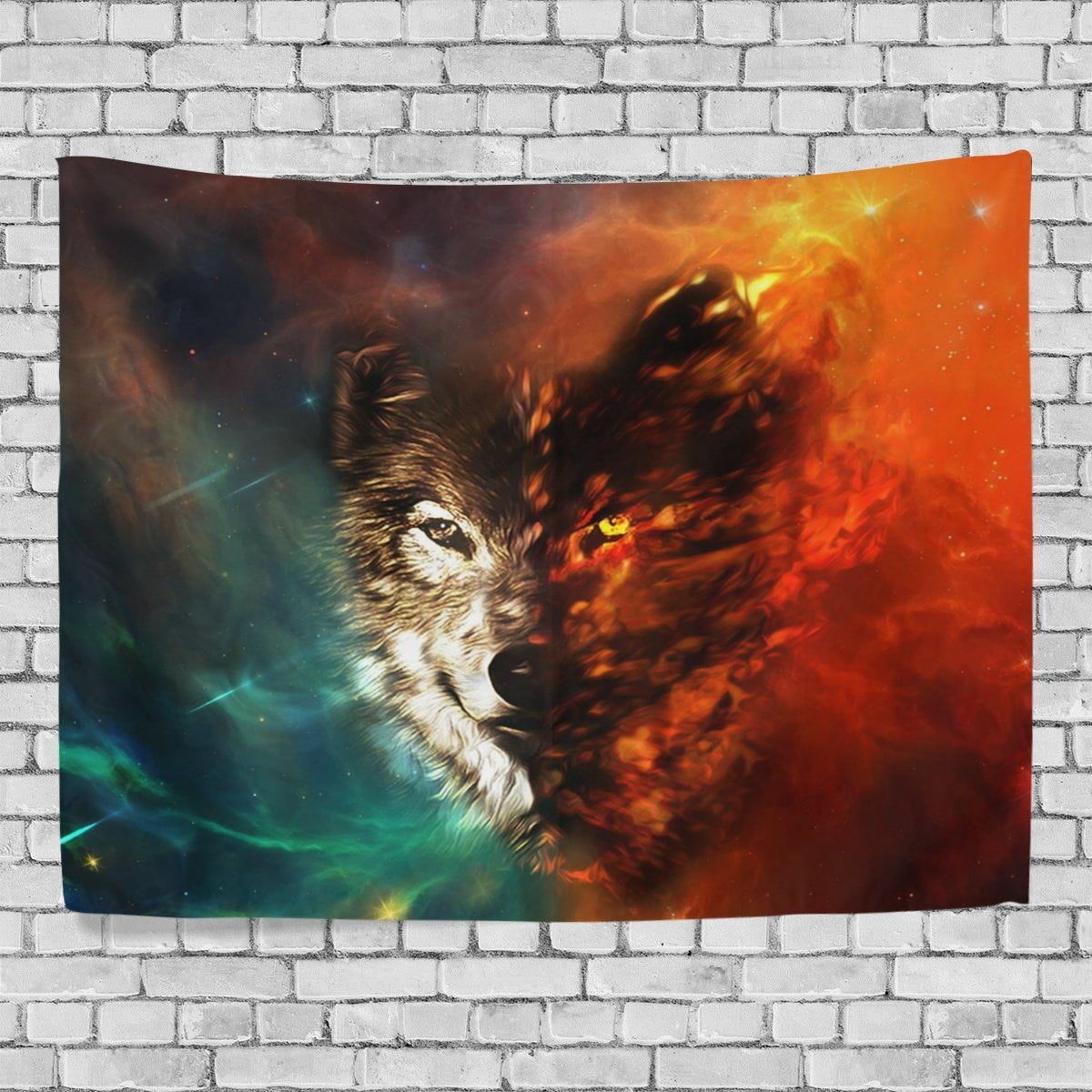 MYPOP Wolf Tapestry Wall Decor Living Room Dorm Tapestries 60 x 40 ...