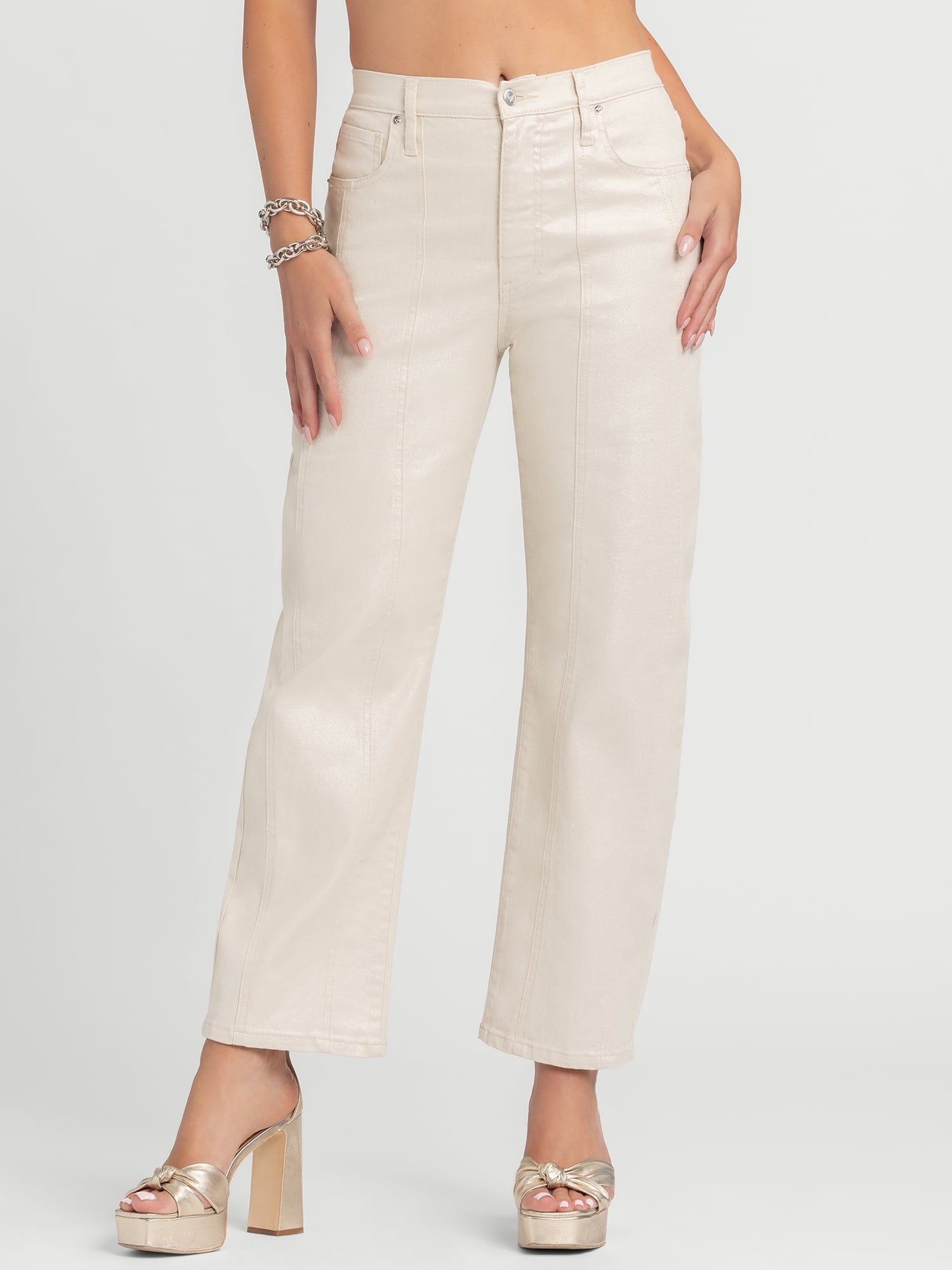 Jessica Simpson Women's and Women's Plus Myrtle Barrel Leg Jeans, Sizes ...