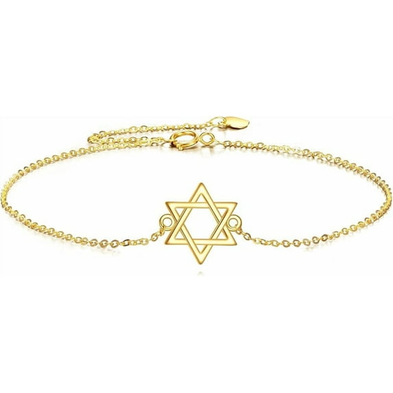 MYSTICPOEM 14K Solid Gold Cross Bracelet for Women Butterfly Pineapple ...