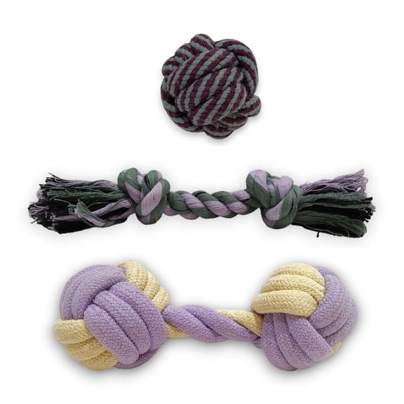 MYSUPERPAWS.COM Multipack Rope Toys for Dogs All-Natural Tug Tough Chew ...