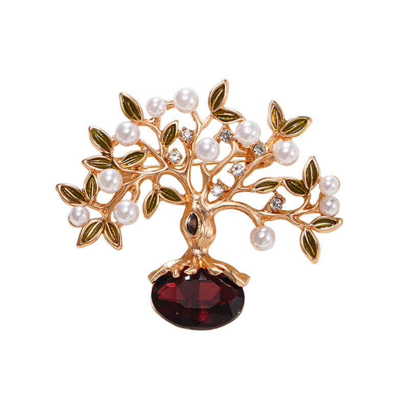 DiMaddie Elegant Tree Brooch Vintage Leaf Brooch Fashion Pin for Coats ...