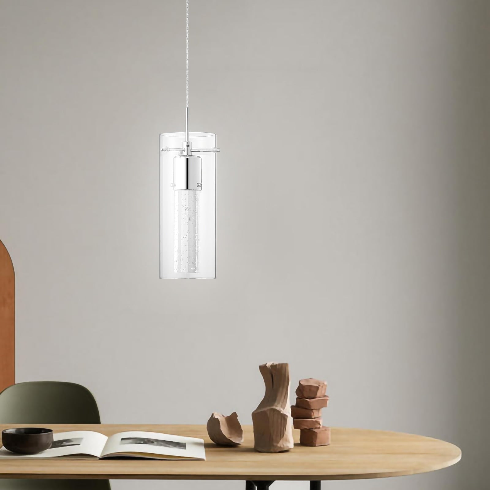 MYTH REALM Cassandra PCDT Droplet Infused Glass LED Pendant Light 7 1 1 ...