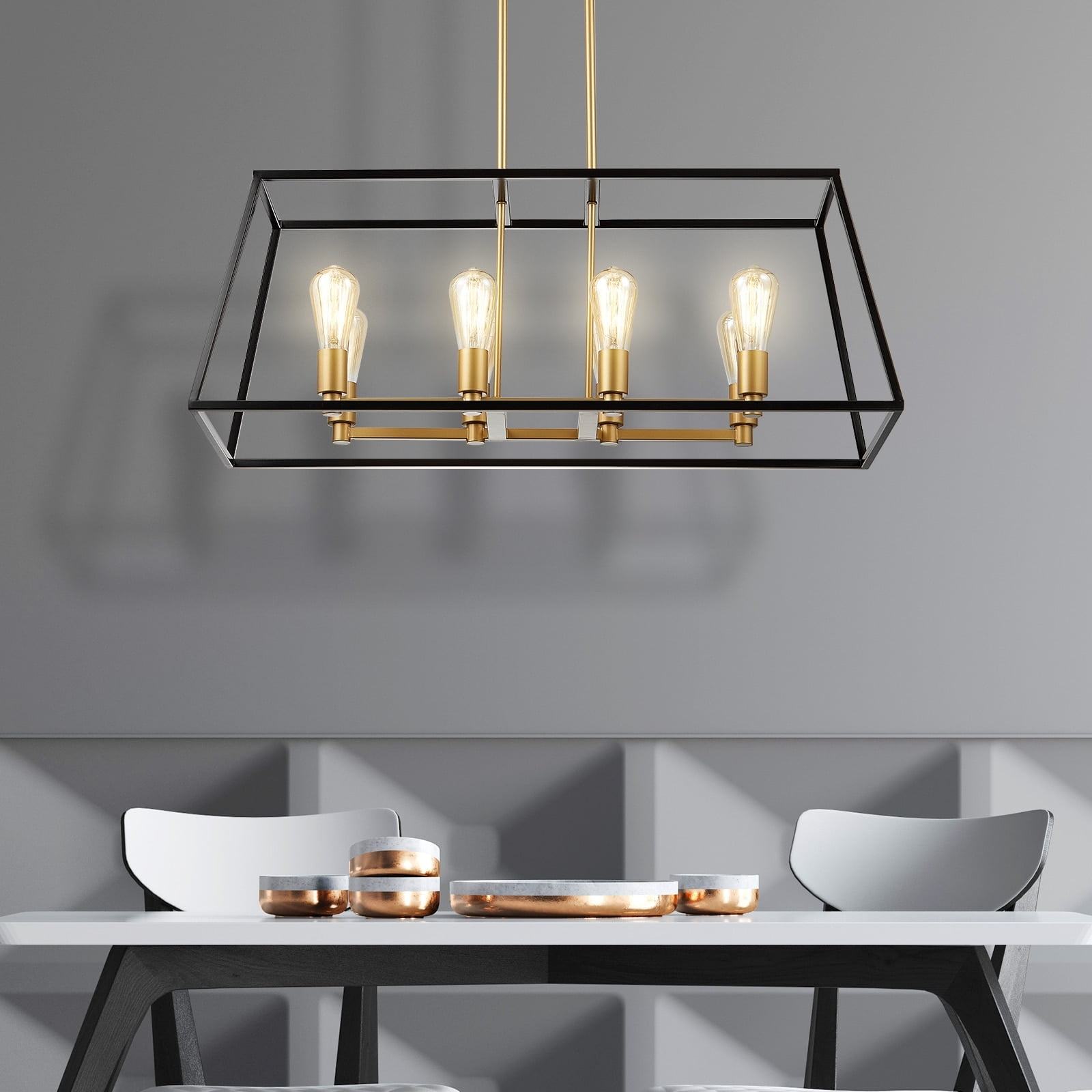 MYTH REALM Kreios PGBF Geometrical Modern Farmhouse Pendant Light 8 8 ...