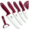 Ceramic Knife Set with Peeler 3-Piece (5-inch Utility Knife, 4-inch ...