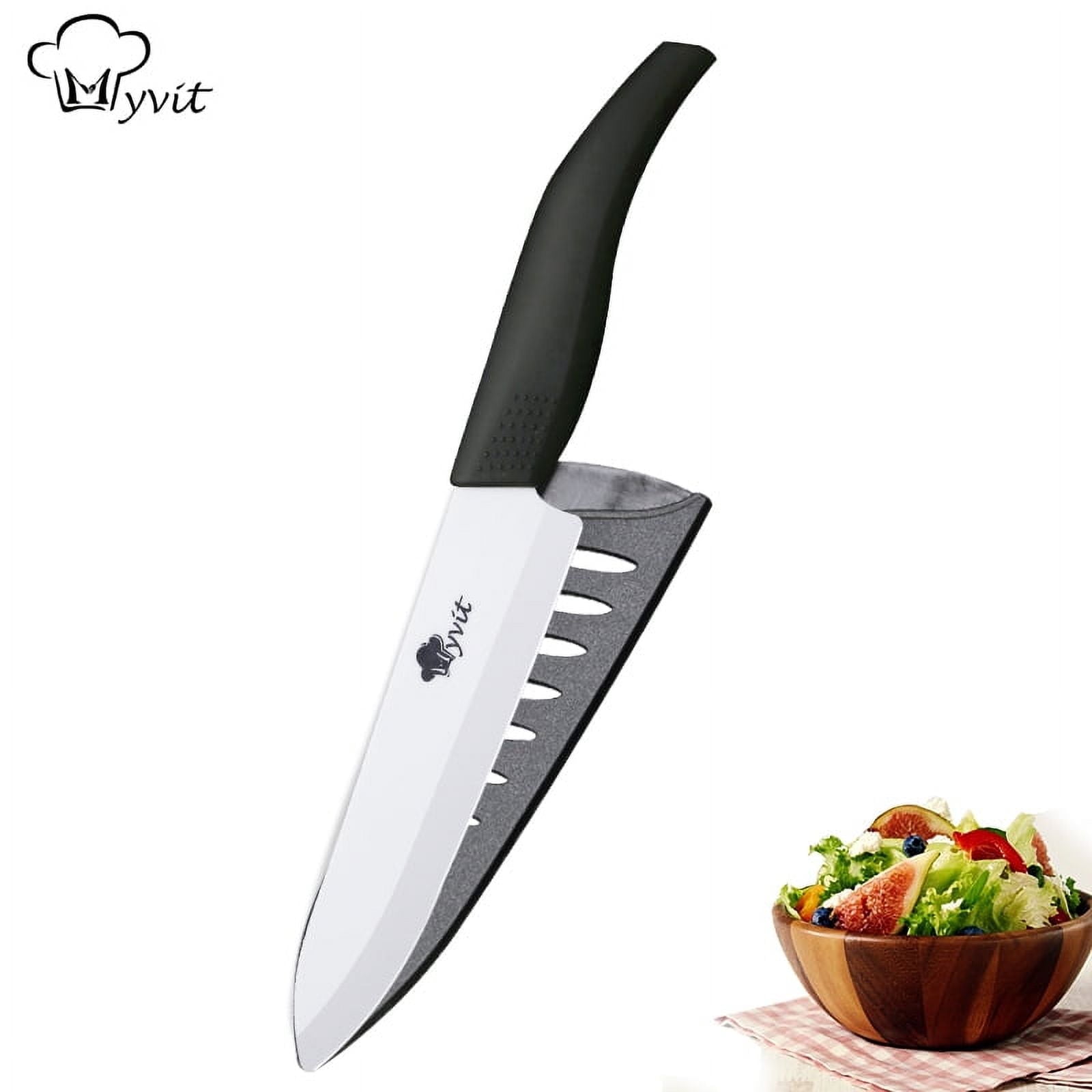 MYVIT Kitchen Chef Knife 6-inch Rust Proof Stain Resistant Ceramic ...