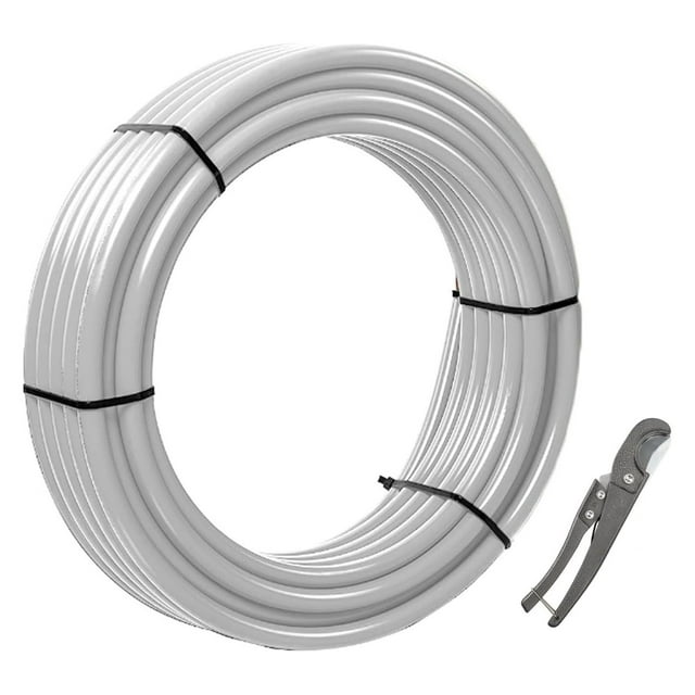 MYXIO 1/2 Inch PEX-B Pipe/Tubing, 1 White Roll x 200 Feet Length PEX ...