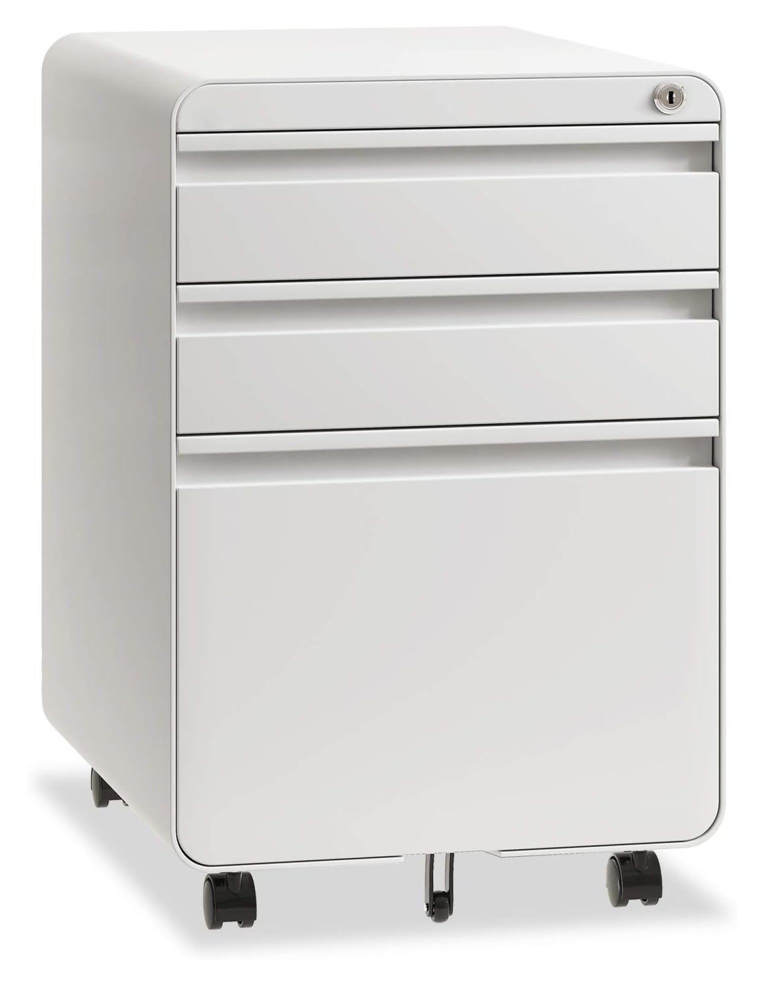 MYXIO 3 Drawer File Cabinet, Metal Filing Cabinets with Lock Wheels ...