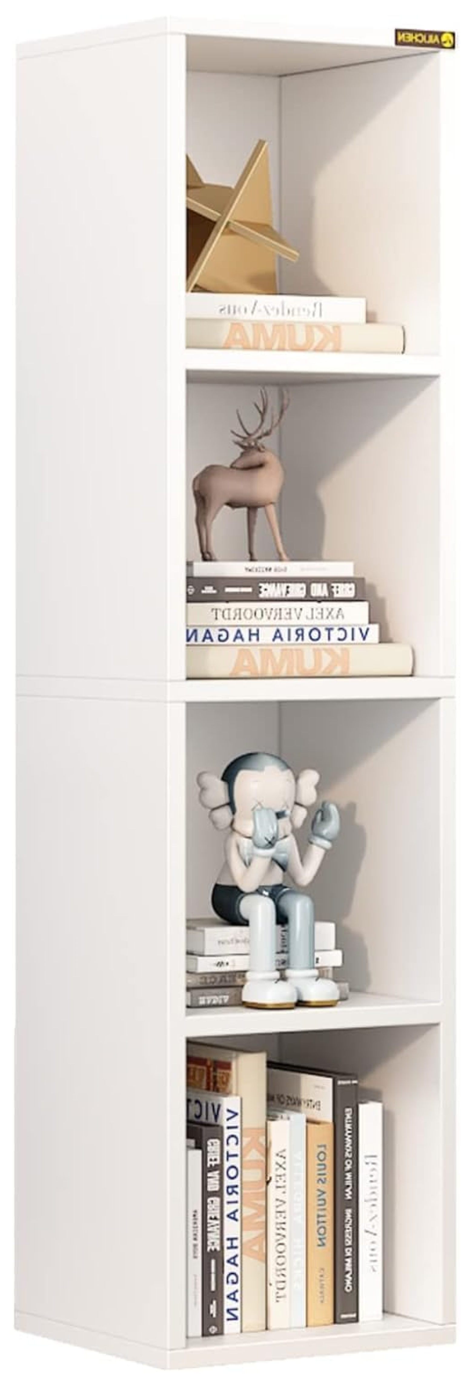 MYXIO 45.8" Narrow Storage Organizer Shelf, Modern Wooden Corner ...