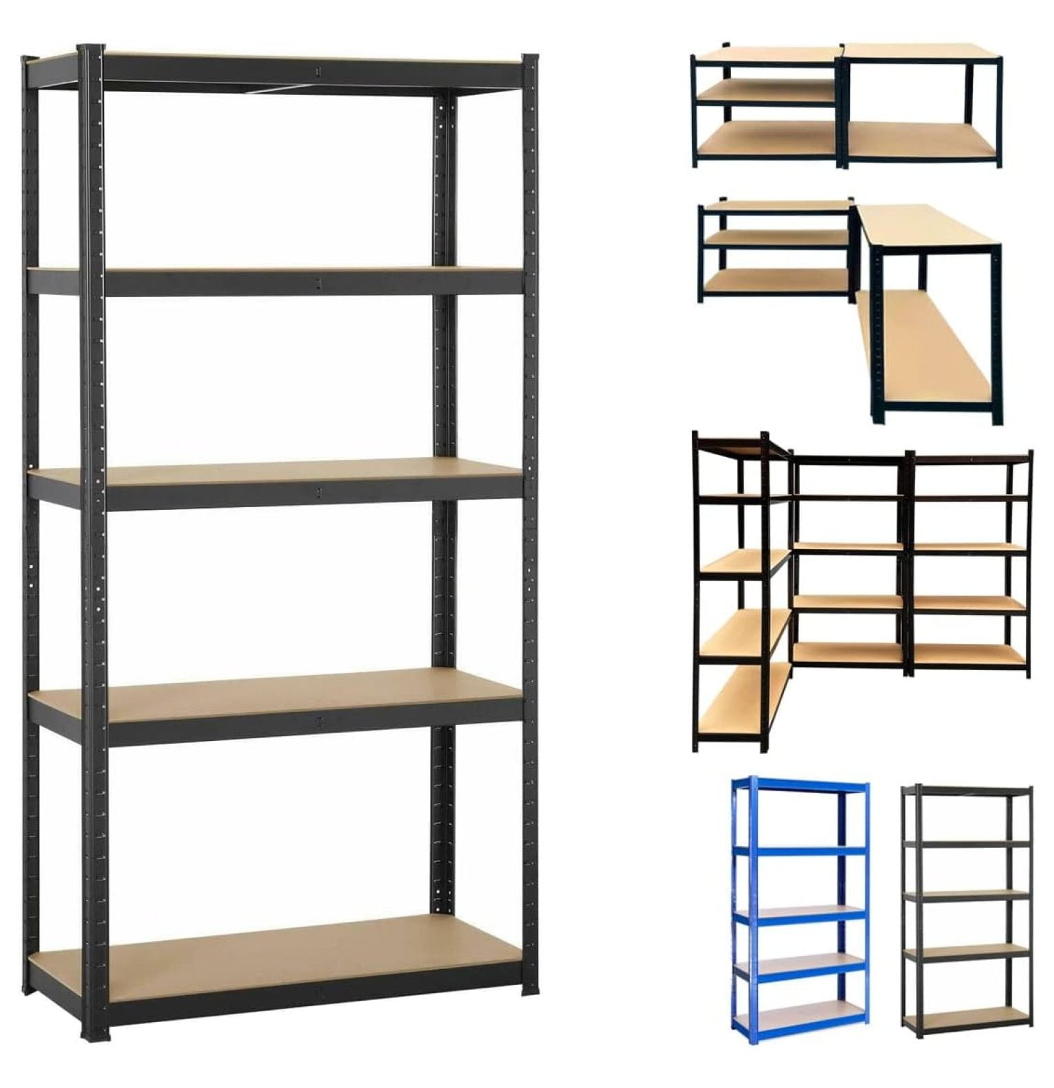 MYXIO Garage Shelving Units Boltless Assembly, Heavy Duty Metal Racking ...