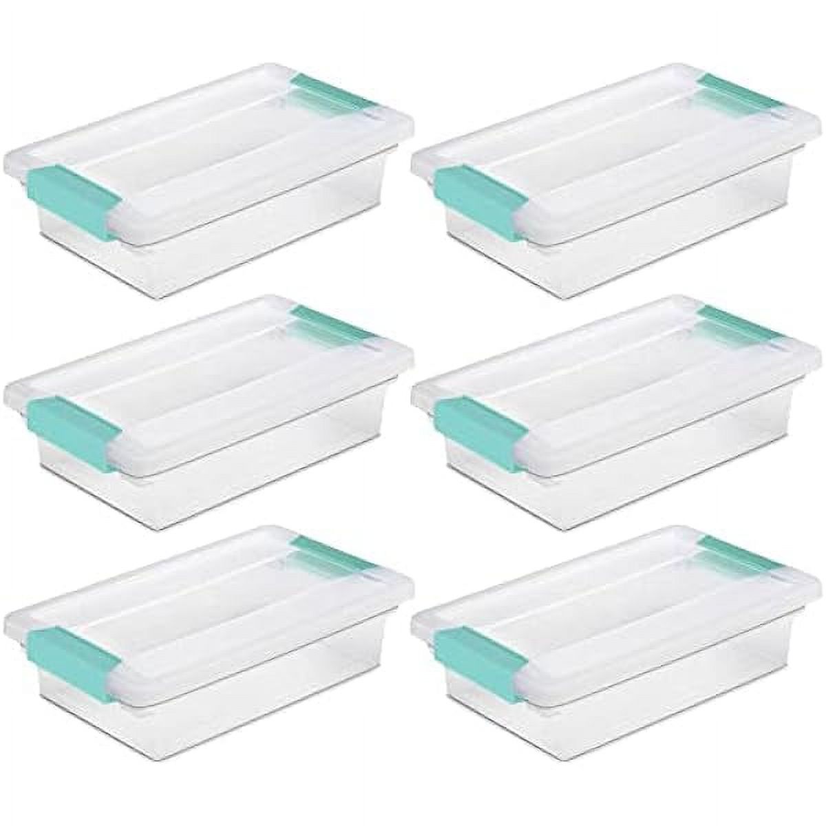 MYXIO Small Clip Box, Stackable Small Storage Bin with Latching Lid ...