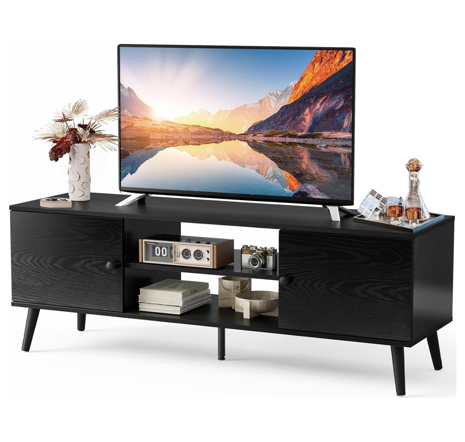 MYXIO TV Stand for 55 60 inch TV, Entertainment Center with Storage ...