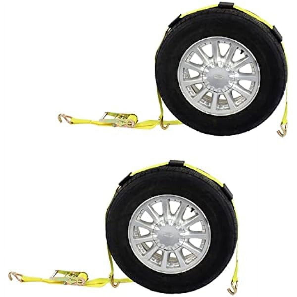 MYXIO Wheel Strap with Wire Hooks, Adjustable Rubber Blocks, and ...