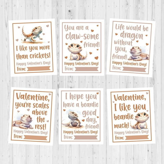 MYYUK Printable Version - Bearded Dragon Valentine Card Printable ...
