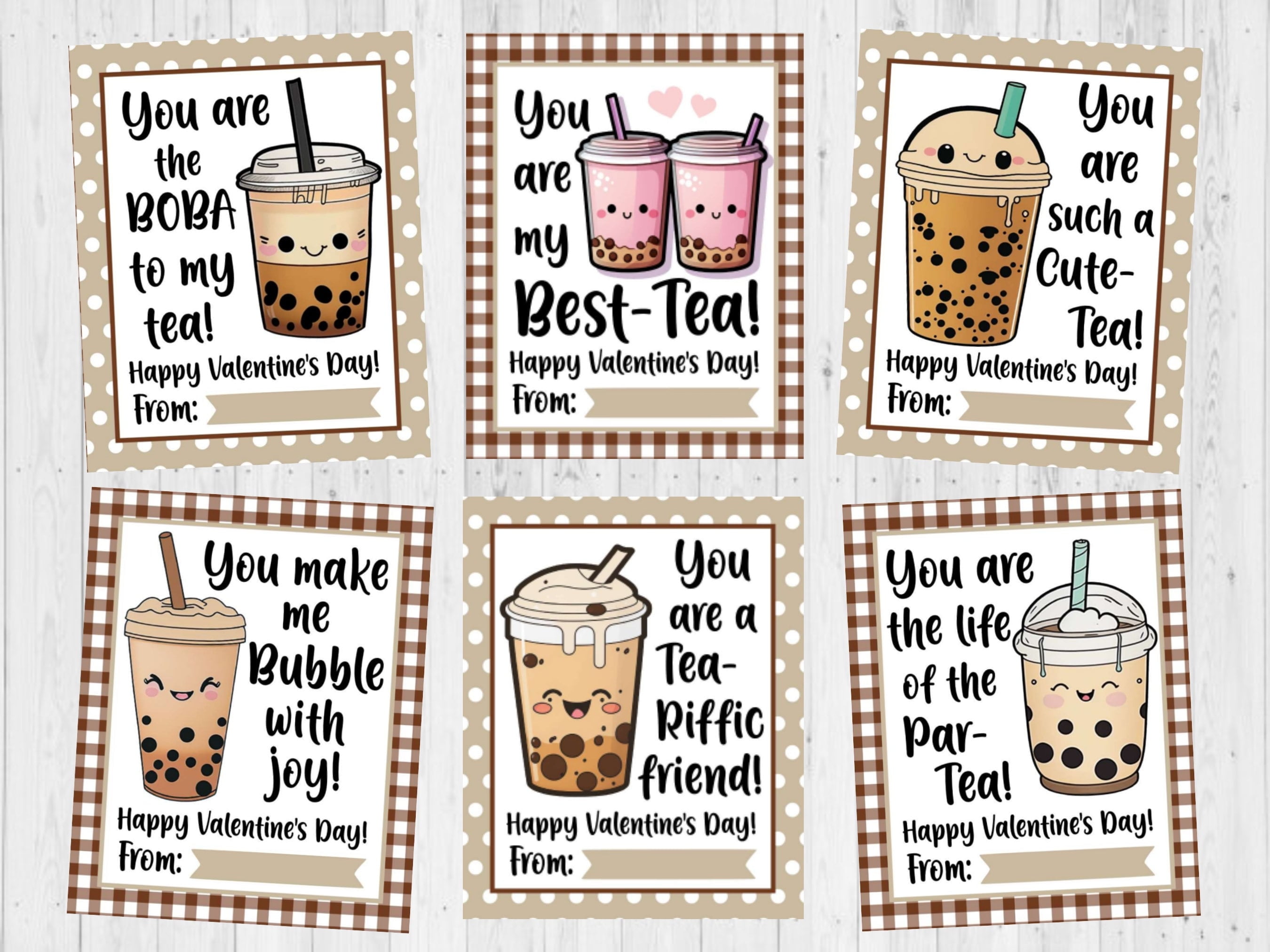MYYUK Printable Version - Bubble Tea Valentine Card Printable ...
