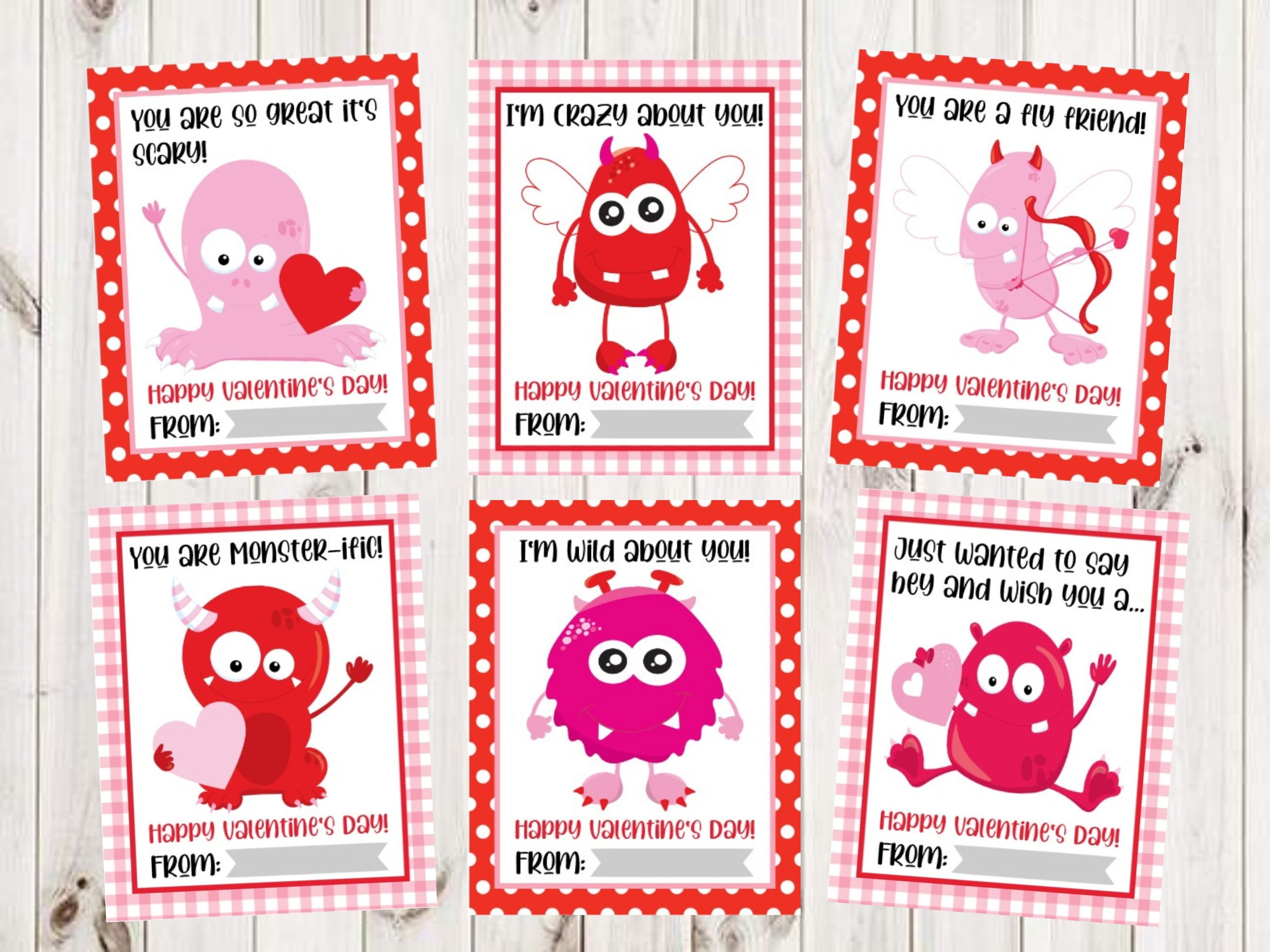 MYYUK Printable Version - Monster Valentine Card Printable - Printable ...