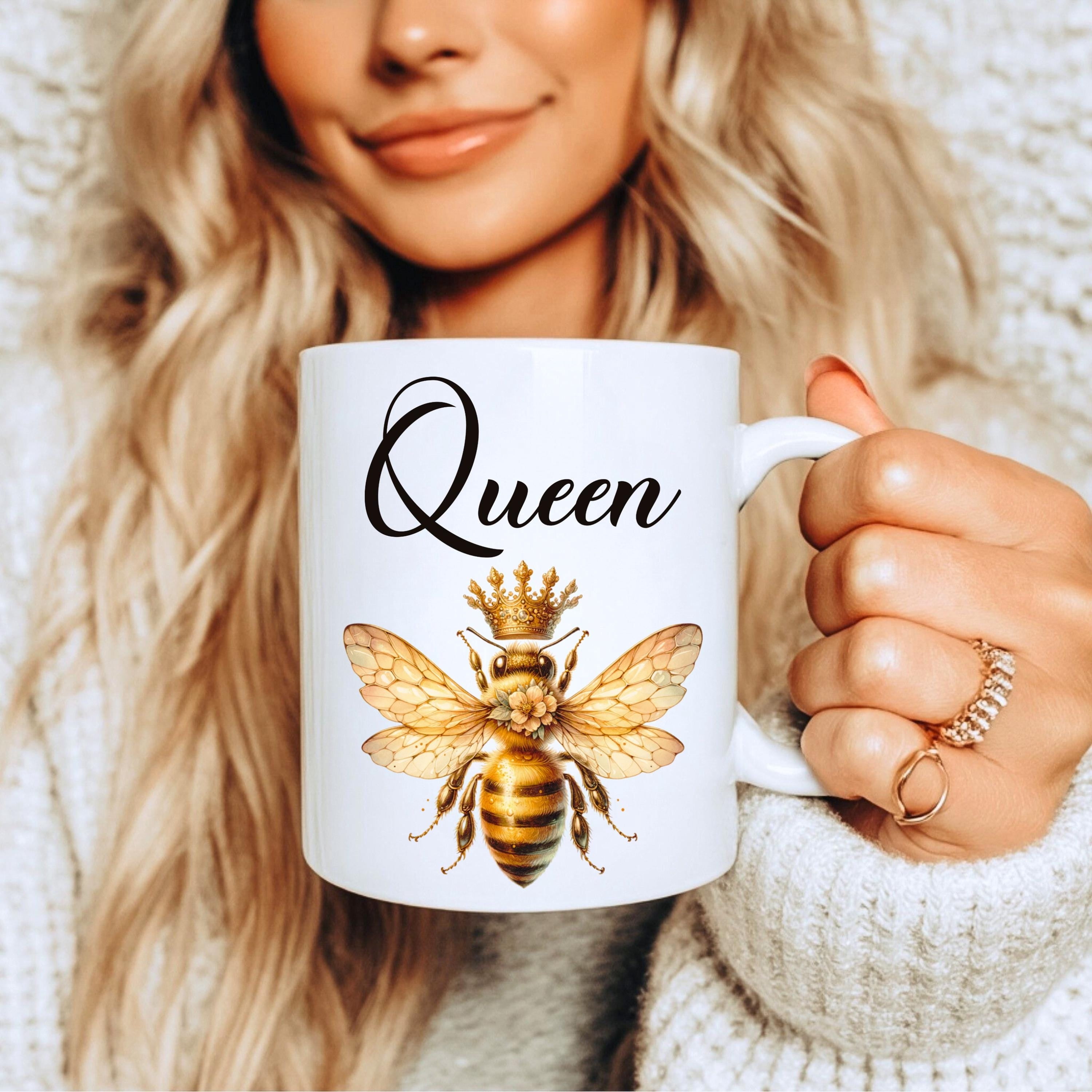 MYYUK Queen Bee Mug, Queen Of The Hive, Honey Bee Mug, Queen Bee ...