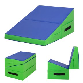 PRISP Tumbler Cheese Folding Incline Gym Mat - 71x30x14in for Kids ...