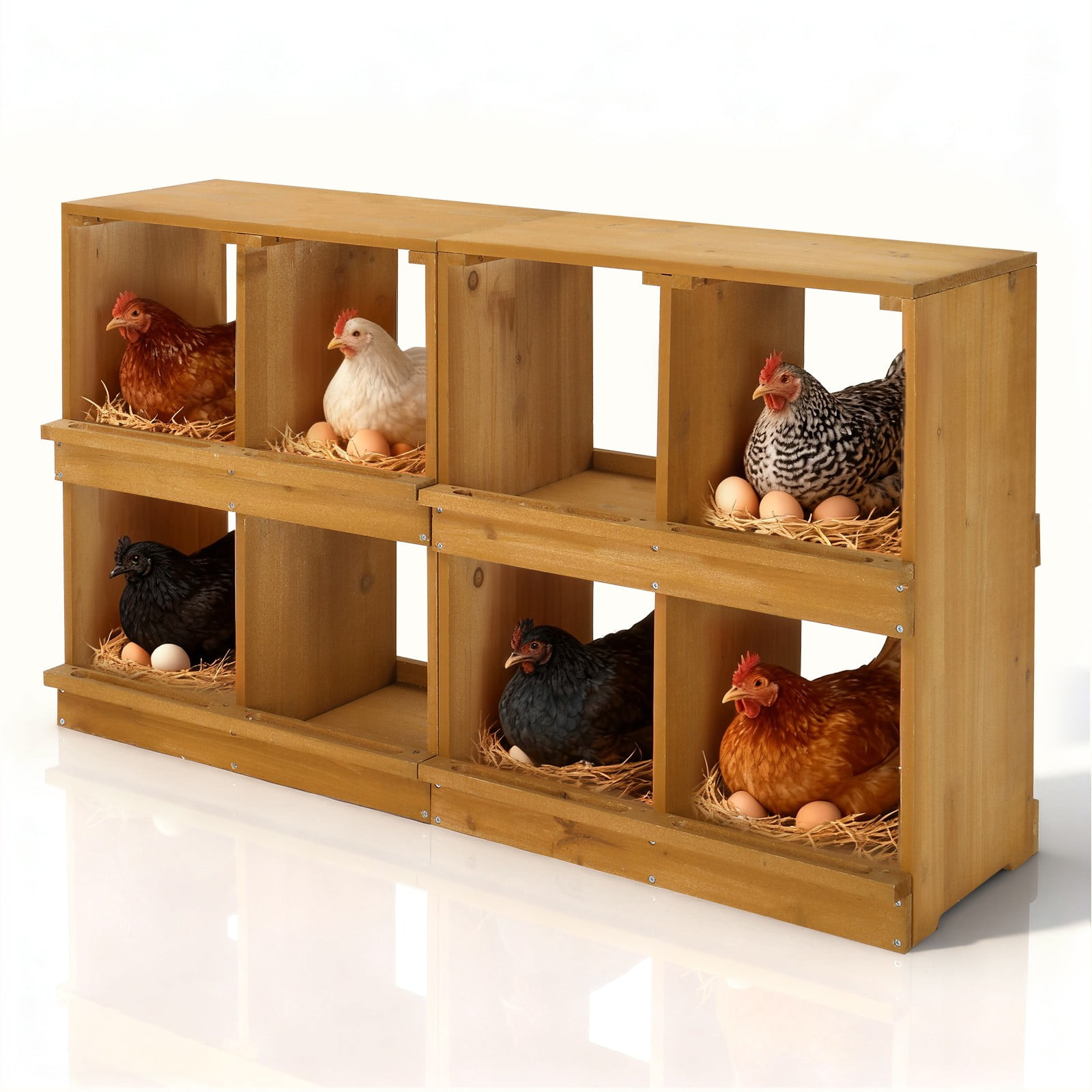 MYZBBD Nesting Boxes for Chickens, Wood Chicken Nesting Box Wall Mount ...