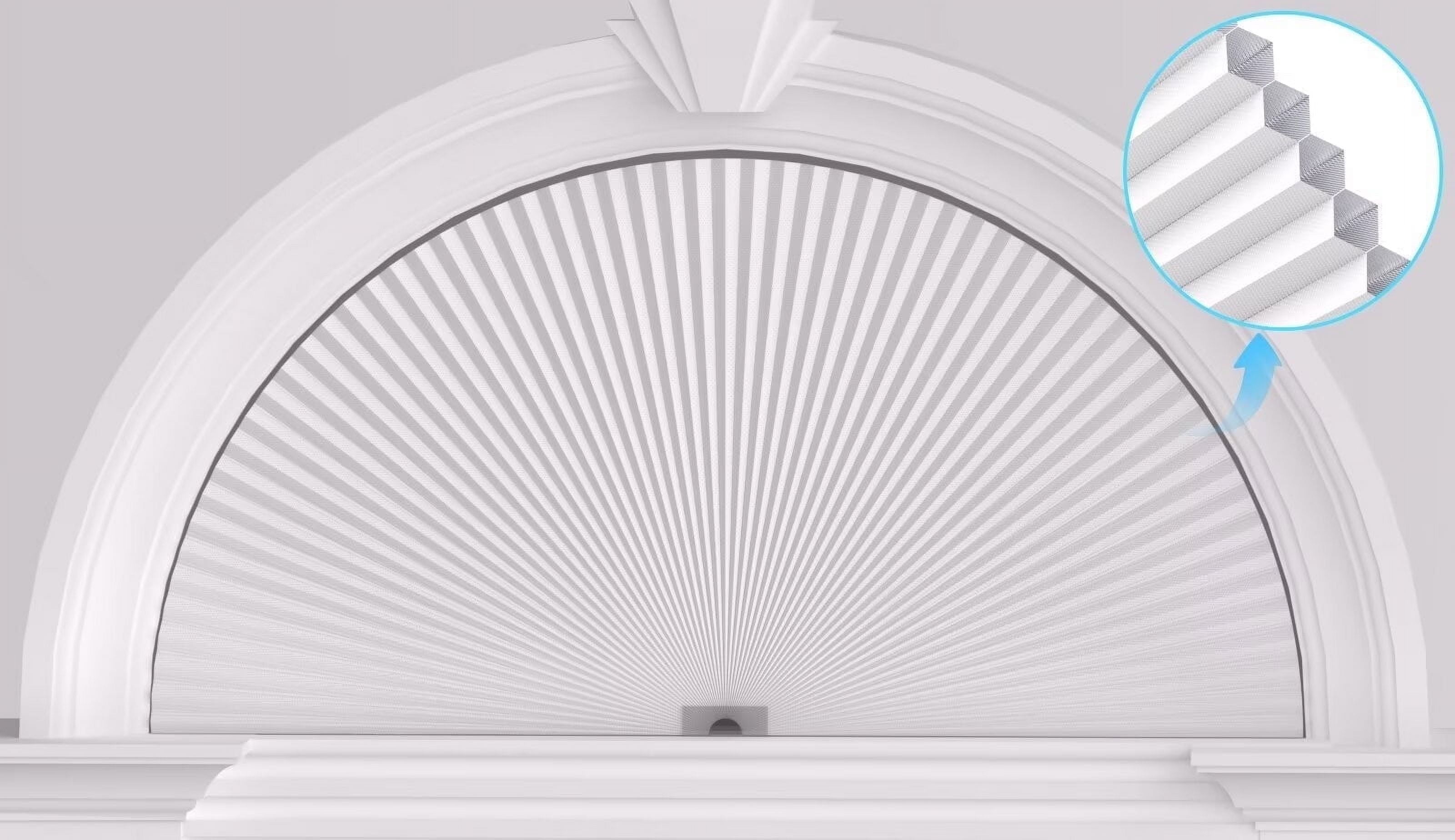 MYshade Arch Window Shades Tie-Up Blackout Cellular Arch Window Shades ...