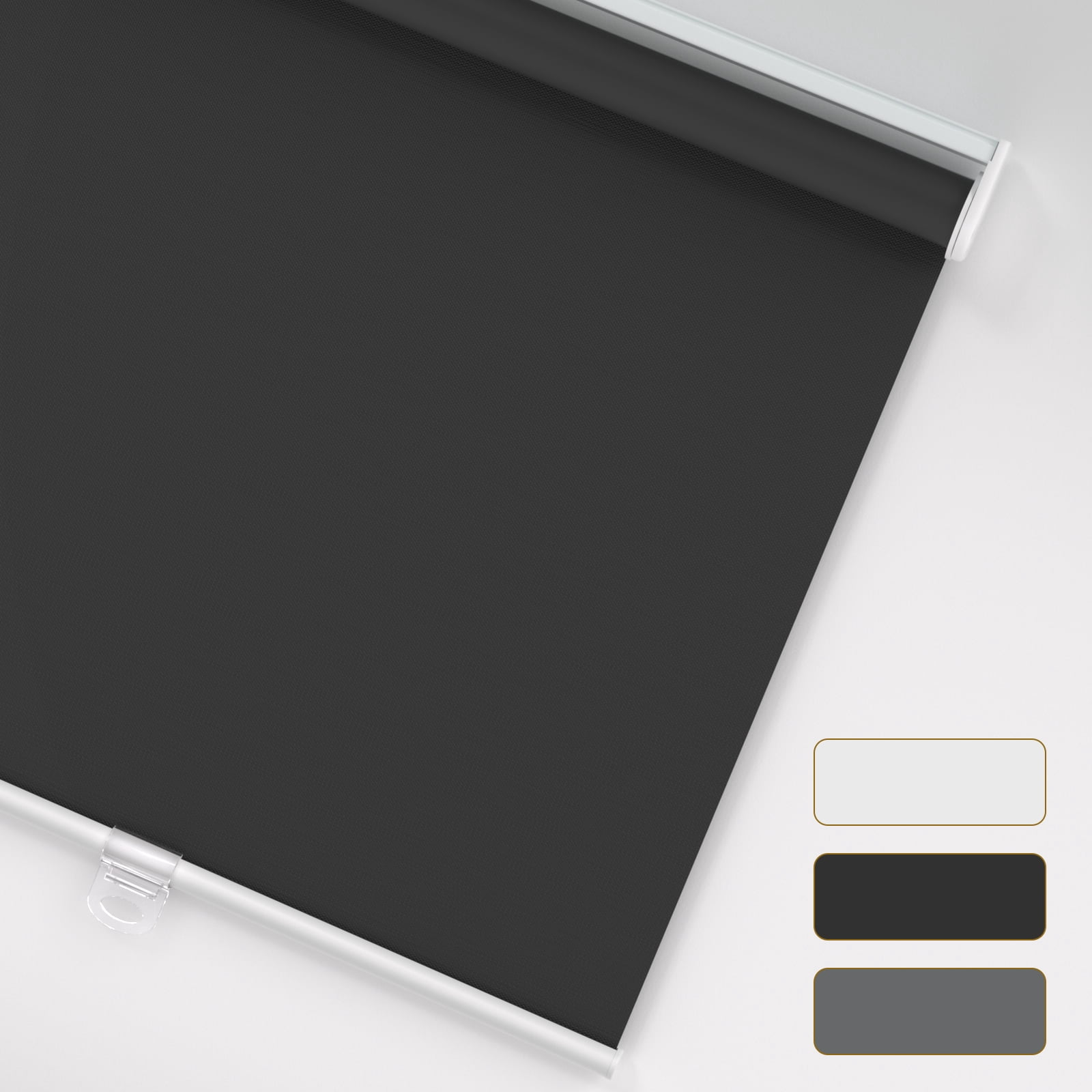 MYshade Cordless Blackout Roller Shades for Windows Black-31"W*72"H ...