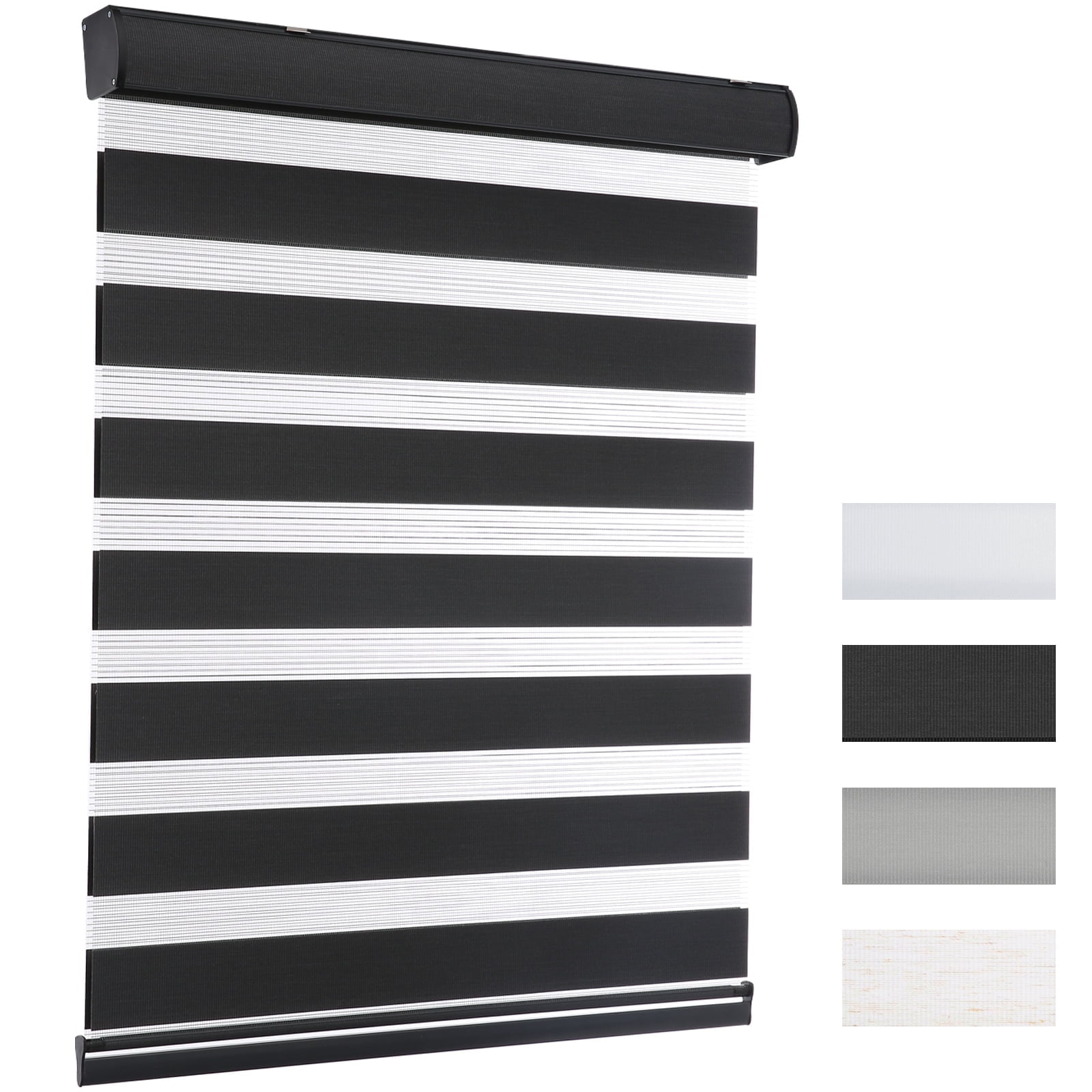 MYshade Cordless Zebra Blinds Pull Down Roller Window Shades Double ...