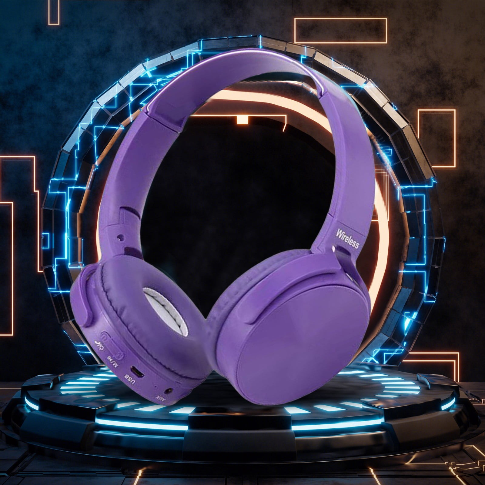 MZ-650 Bluetooth Headset Heavy Bass Phone Universal Wireless Multi ...