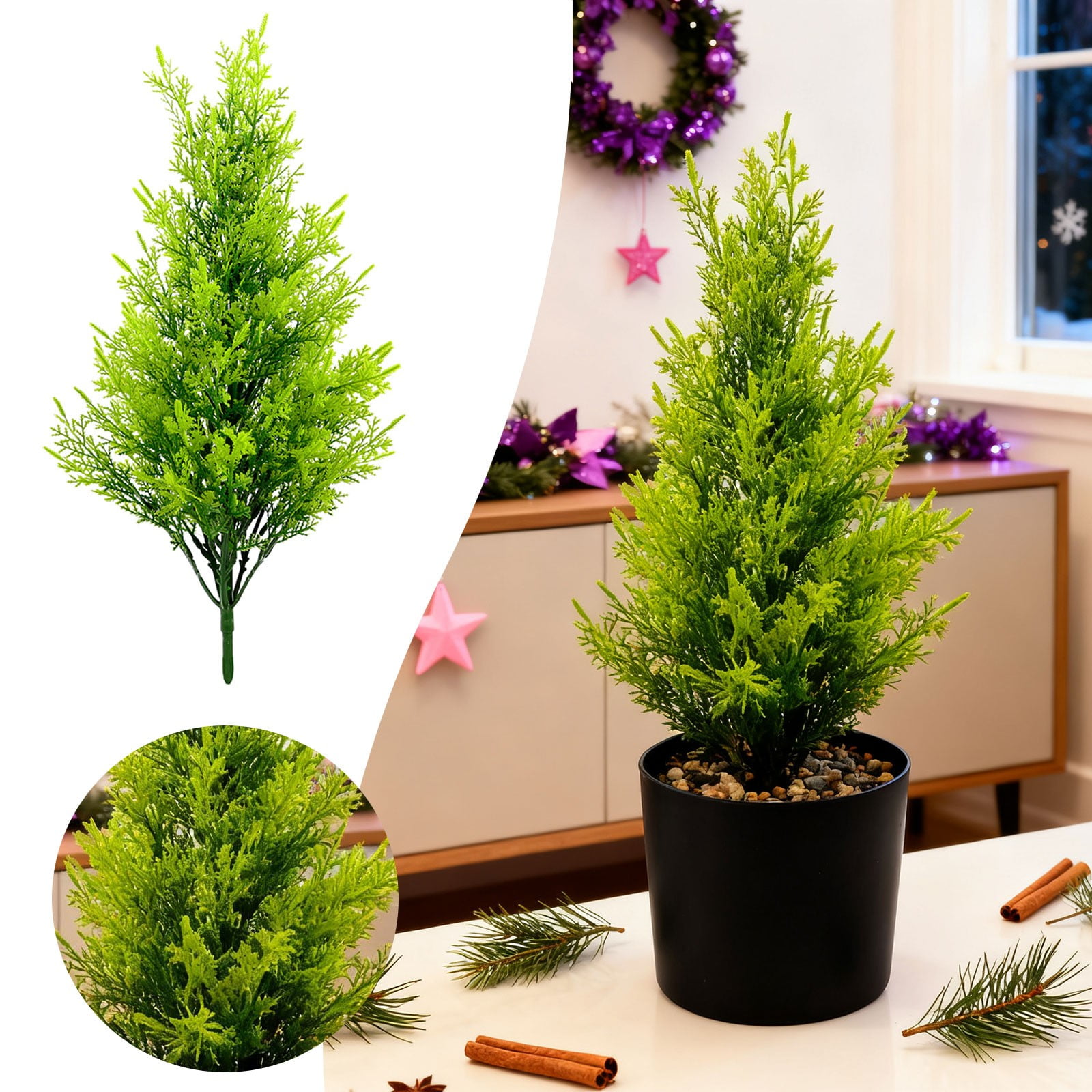MZCQ Lifelike Mini For Festive Home And Tabletop All Year Round ...