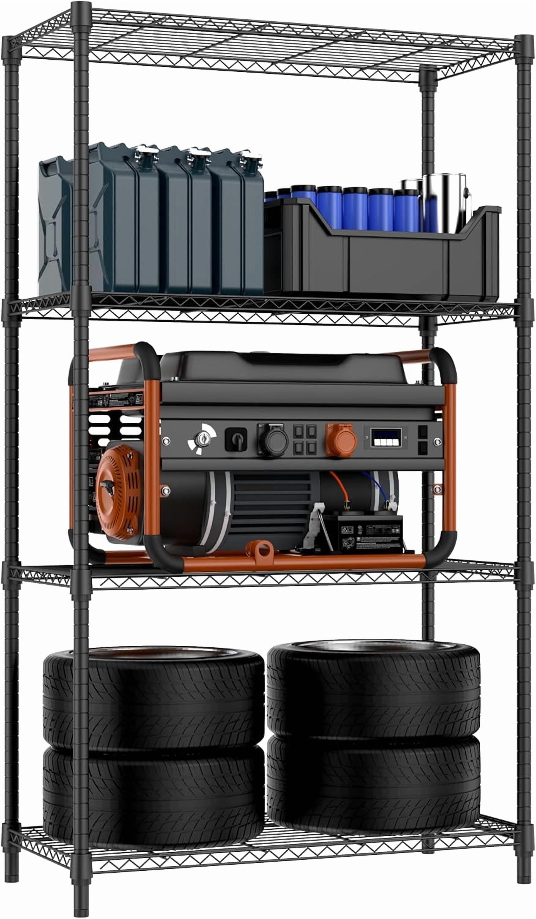 M MZG 4-Tiers Wire Dimensions: 33.5W x 15.7D x 59.5H Shelving Unit ...