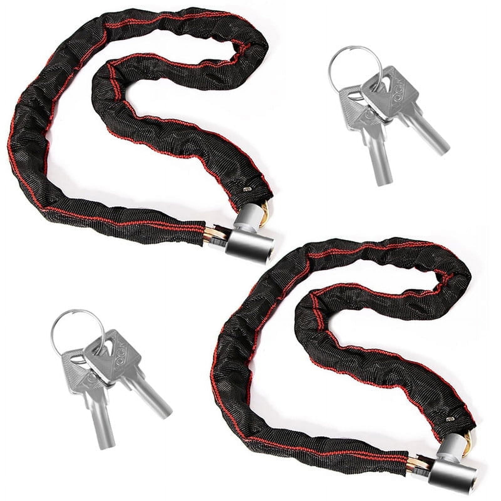MZHICH 2 Pack Heavy Duty Anti-Theft Chain Lock with Keys for ...