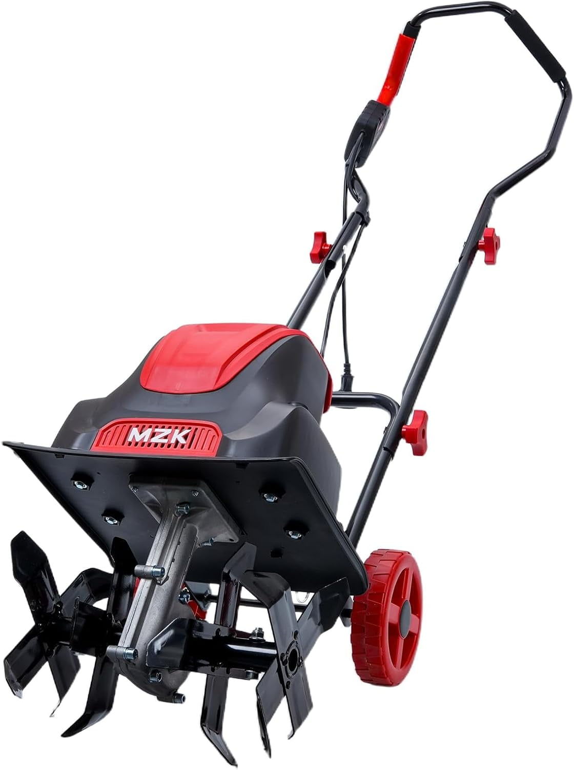 MZK 10-Amp 12-Inch Corded Electric Tiller/Cultivator for Gardening, 8-inch tillling Depth with ...