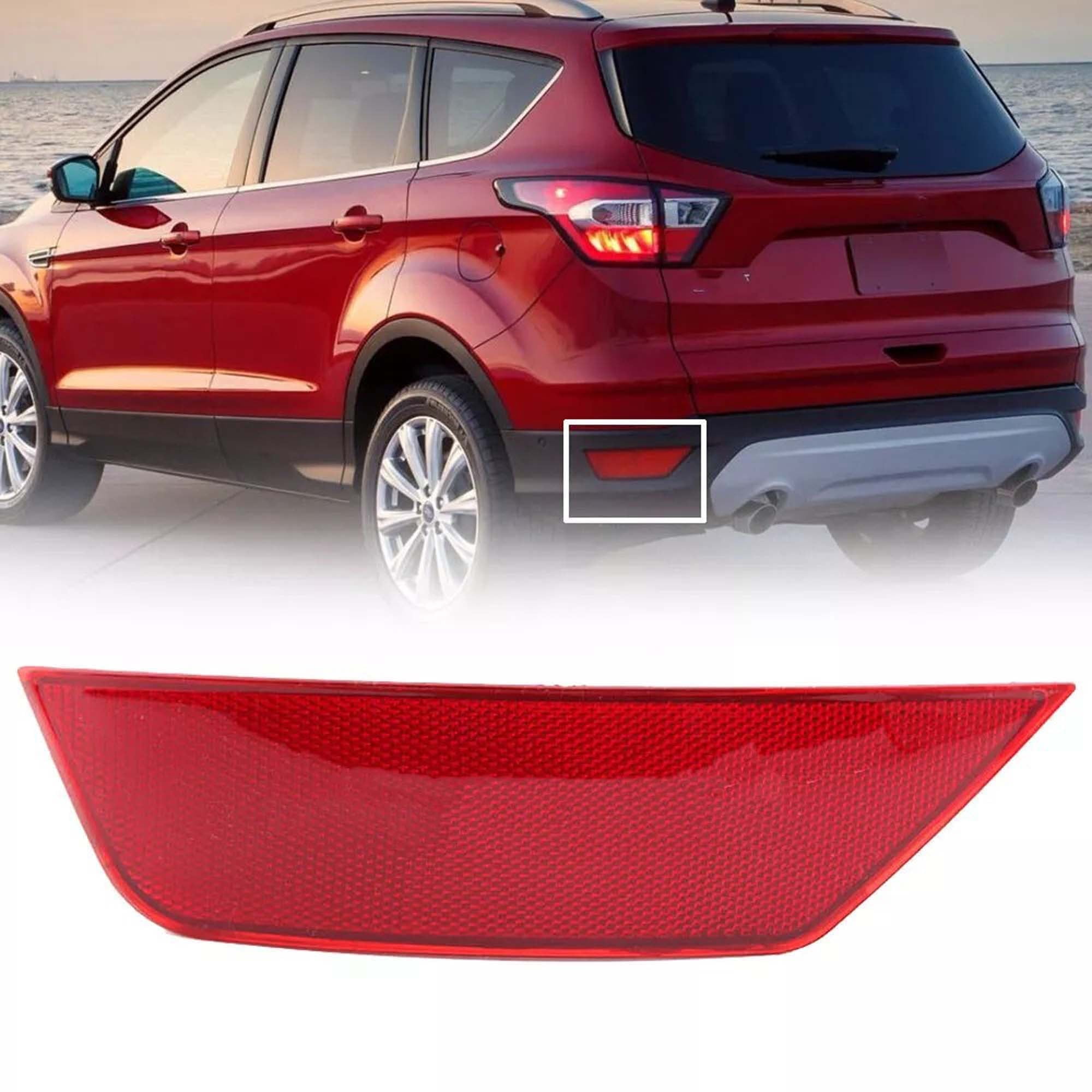 MZORANGE Left Rear Bumper Reflector Light for Ford Escape 2013 2014 ...