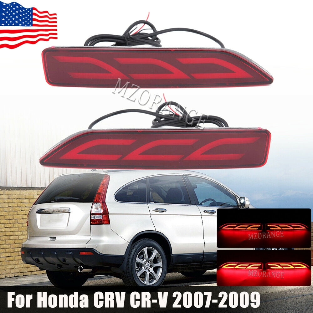 MZORANGE Pair Left Right LED Rear Bumper Reflector Light For Honda CRV CR-V 2007 2008 2009 Brake ...