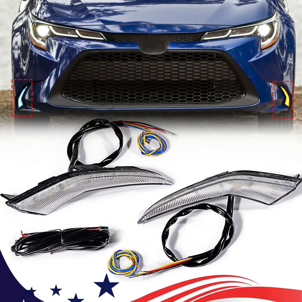MZORANGE Pair Right Left LED Daytime Running Lights For Toyota Corolla ...