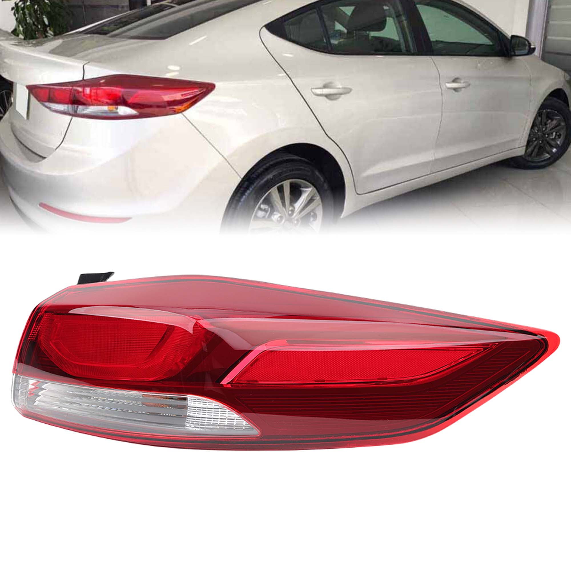MZORANGE Tail Light Right Side Passenger Outer Lamp Halogen For Hyundai ...