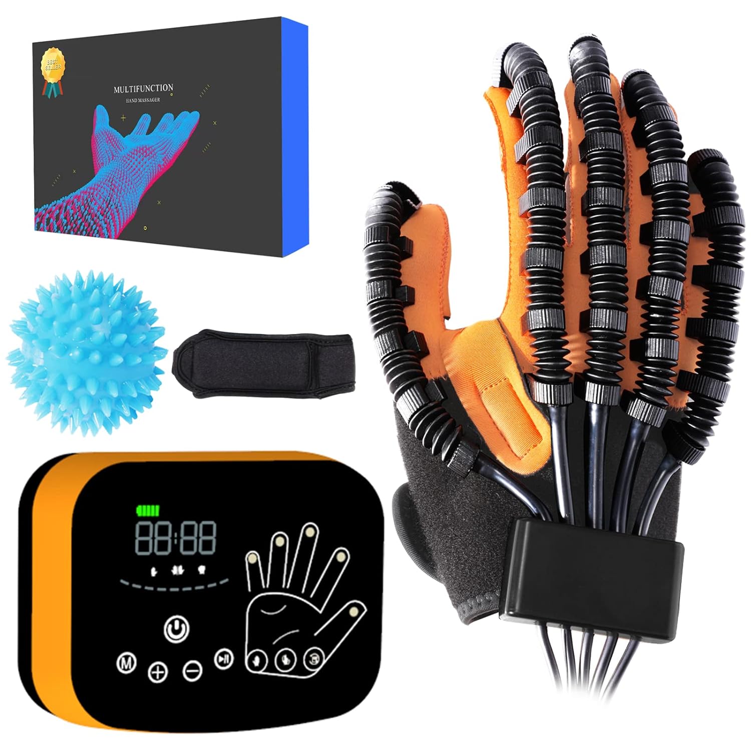 MZU Upgraded Stroke Rehabilitation Gloves for Finger and Hand Function ...