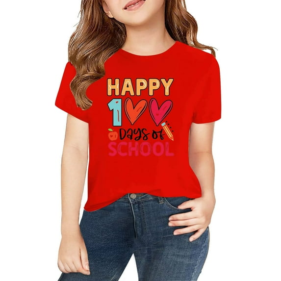 MZXELPRJD 100 Days of School Shirt for Boys Girls Funny Kindergarten ...