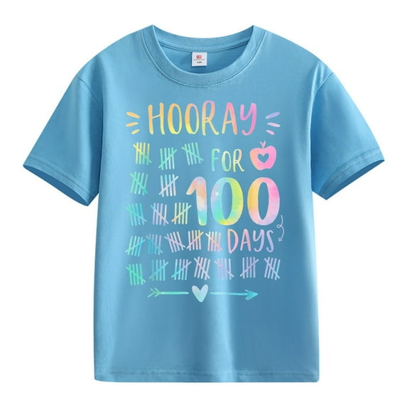 MZXELPRJD 100 Days of School Shirt for Boys Girls Funny Kindergarten ...