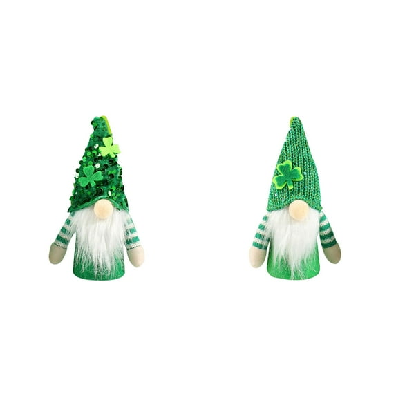 MZXELPRJD 2 Pack St. Patrick's Day Gnomes Decorations Handmade St ...